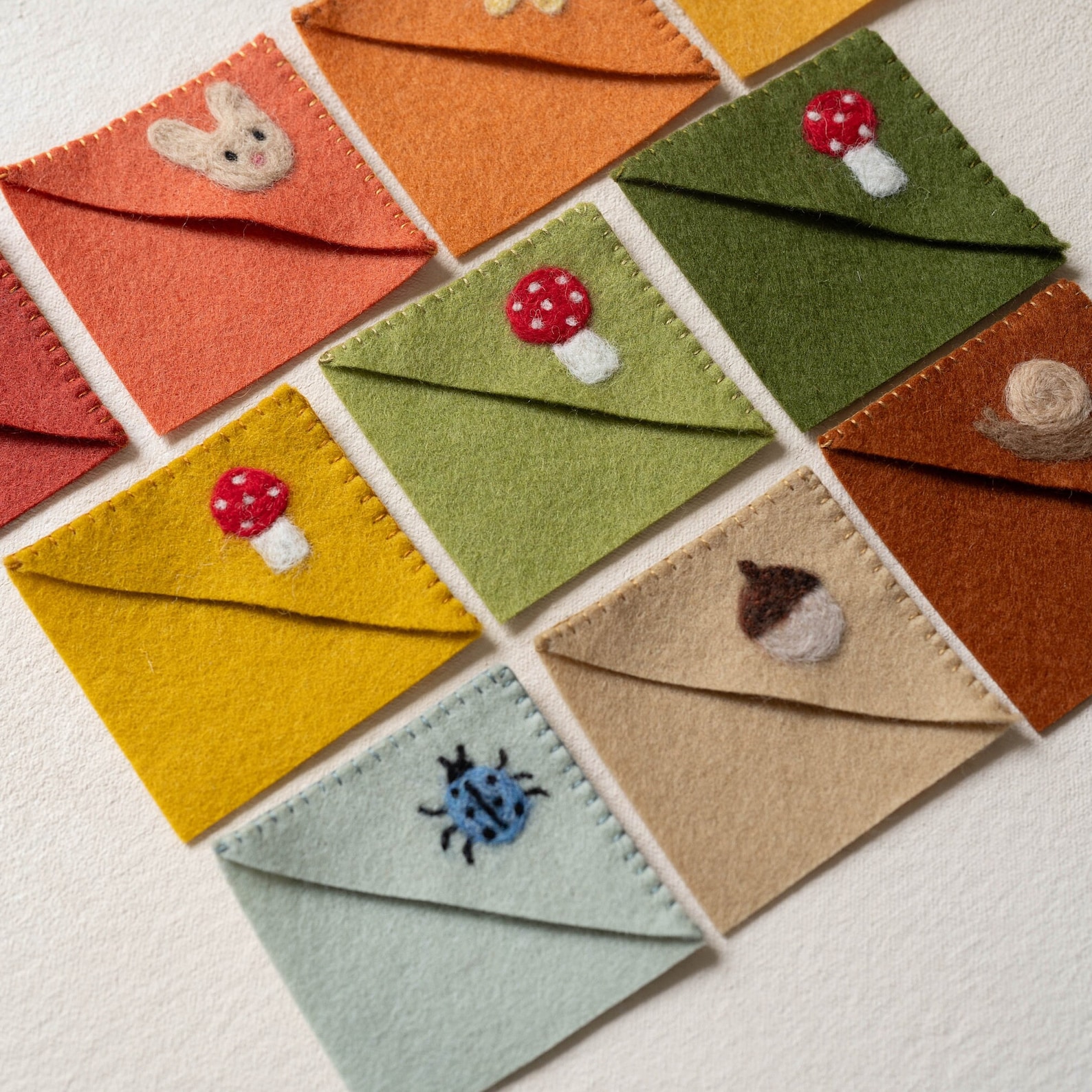 Needle Felted Bookmark - Corner Bookmark, Embroidered, Handmade Gift ...