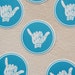 Hafa Adai 670 Saipan Round Shaka Sticker - Blue - Matte - Waterproof ...