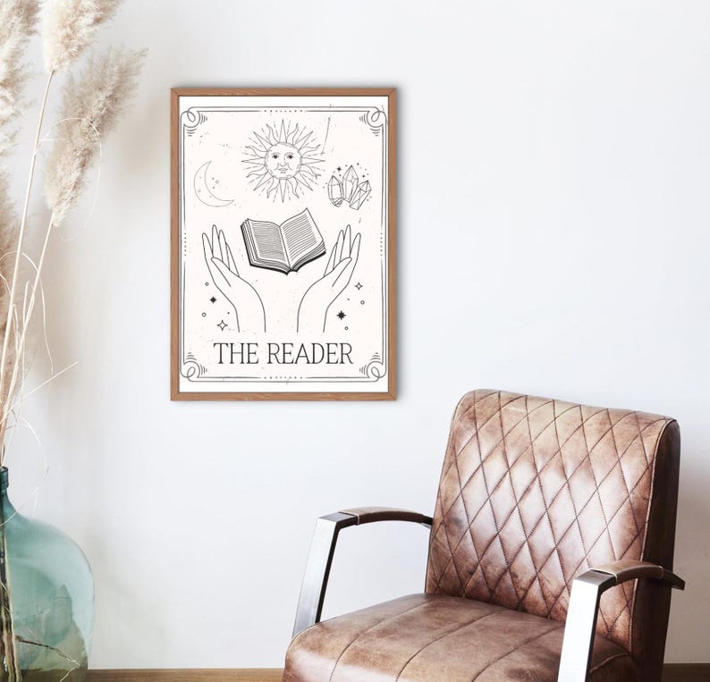 The Reader Tarot Card Print Digital Download - Etsy
