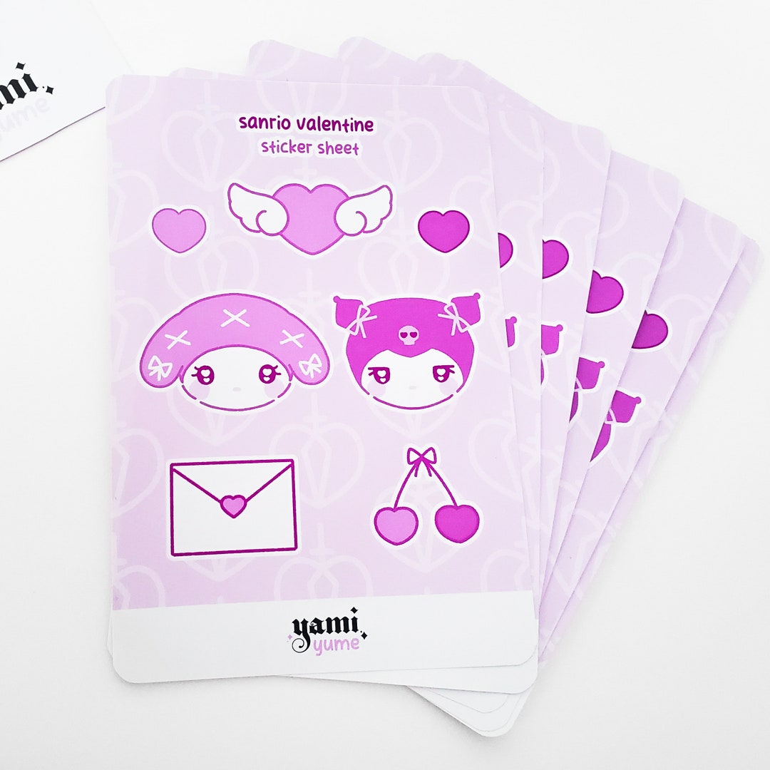 Cute Valentines Day Sanrio Sticker Sheet - Etsy