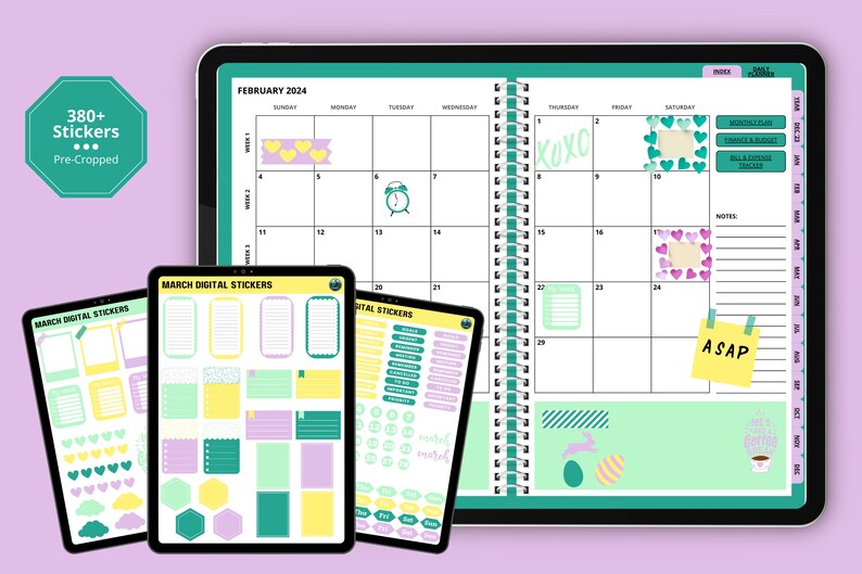 Goodnotes Digital Planner iPad Stickers I Everyday Stickers I March Pre ...