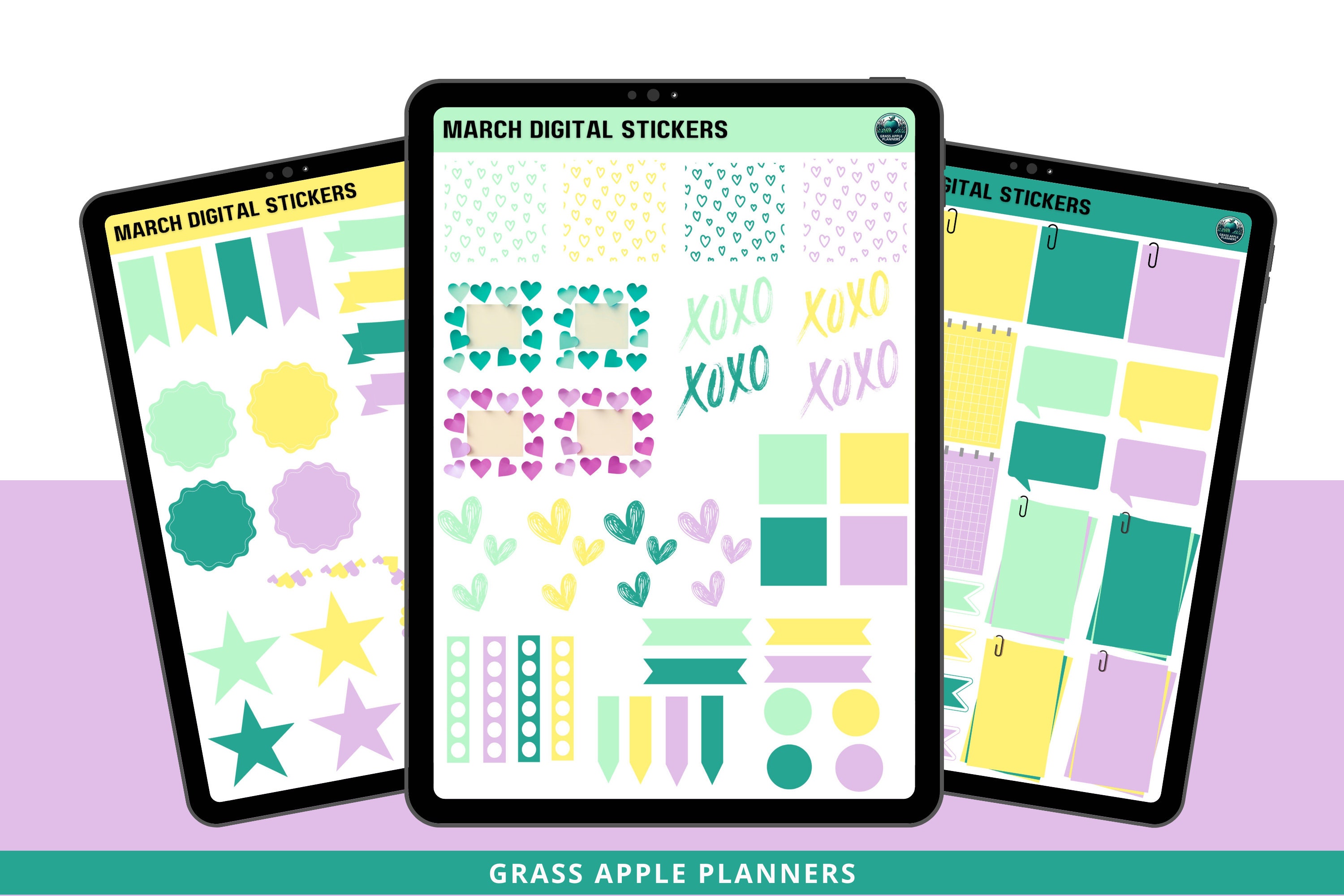 Goodnotes Digital Planner iPad Stickers I Everyday Stickers I March Pre ...