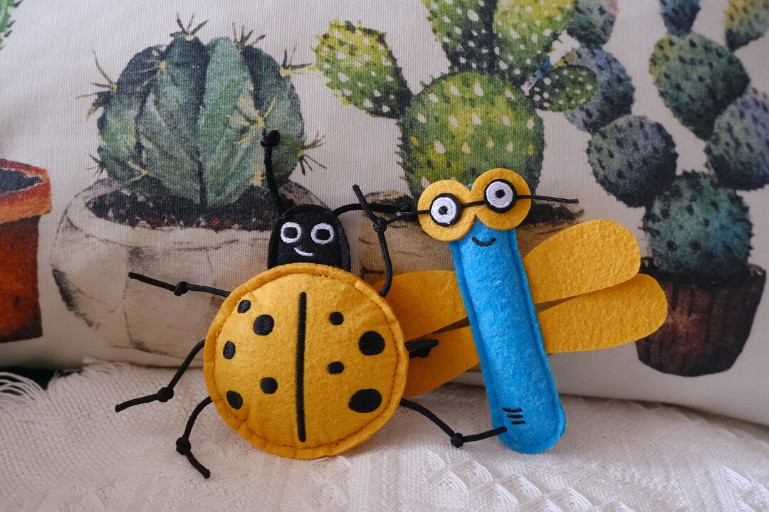 Catnip Filled Cat Toy/cartoon Dragonfly and Ladybug Cat Catnip Toy With ...