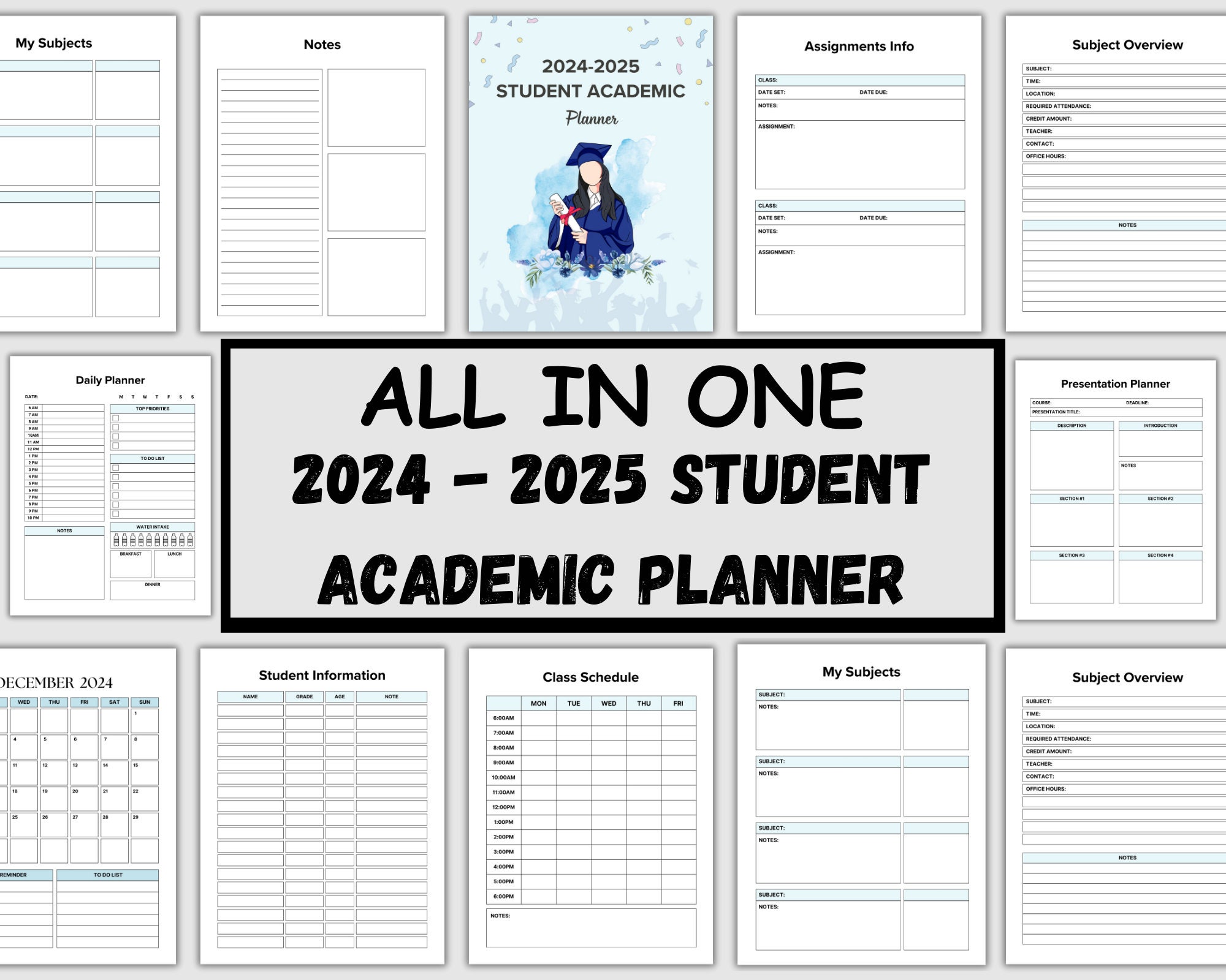 Ultimate 2024 - 2025 Student Academic Planner Bundle, Convenient ...