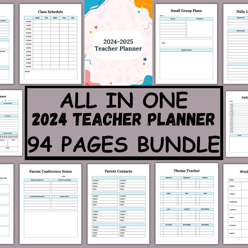 Teacher Planner' - Etsy