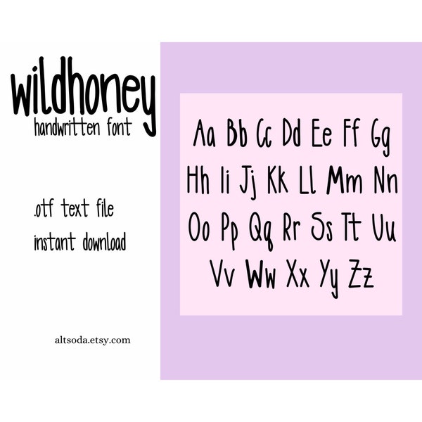 Wild Honey Font - Etsy