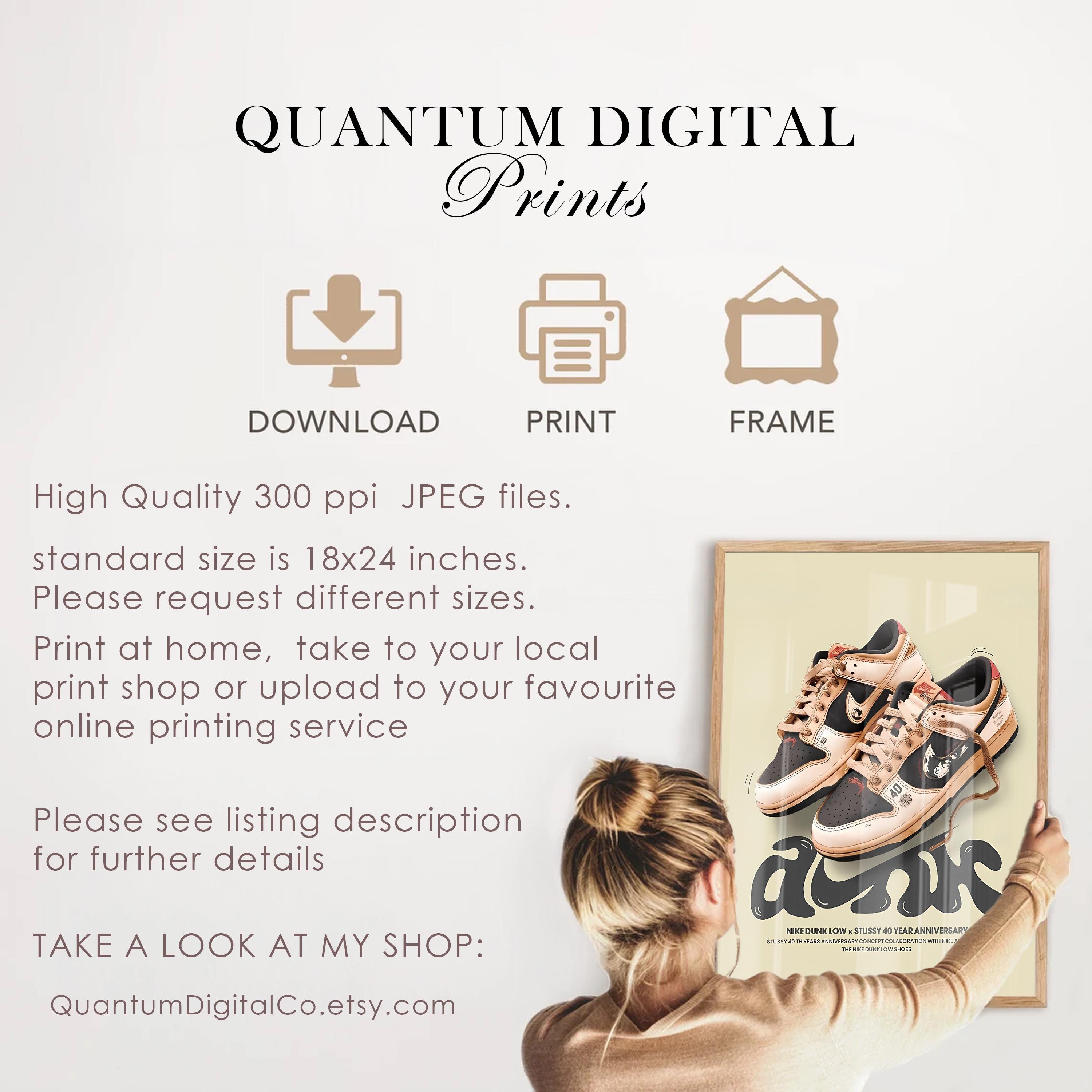 Nike Dunk Shoe Poster Digital Downloadable File for Home and Wall Decor ...