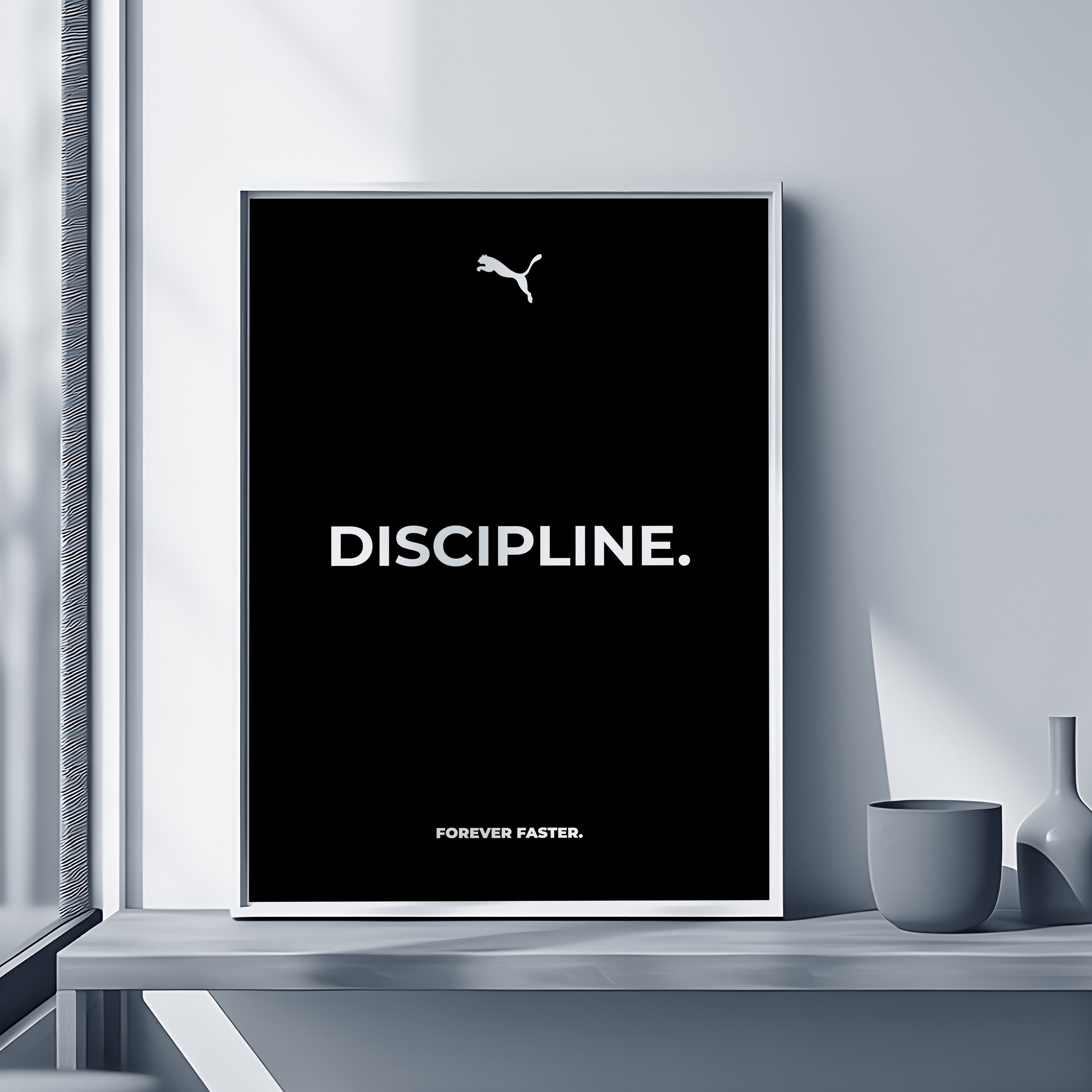 Puma Poster Motivational Quote BLACK DESIGN, Puma Poster, Set of 3 Puma ...