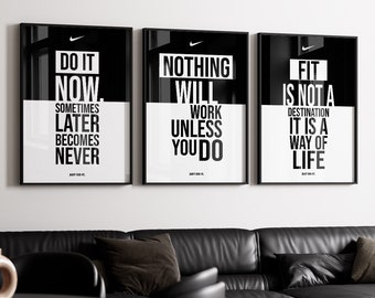 Puma Poster Motivational Quote BLACK DESIGN, Puma Poster, Set of 3 Puma ...