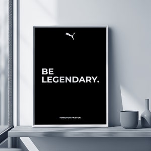 Puma Poster Motivational Quote BLACK DESIGN, Puma Poster, Set of 3 Puma ...