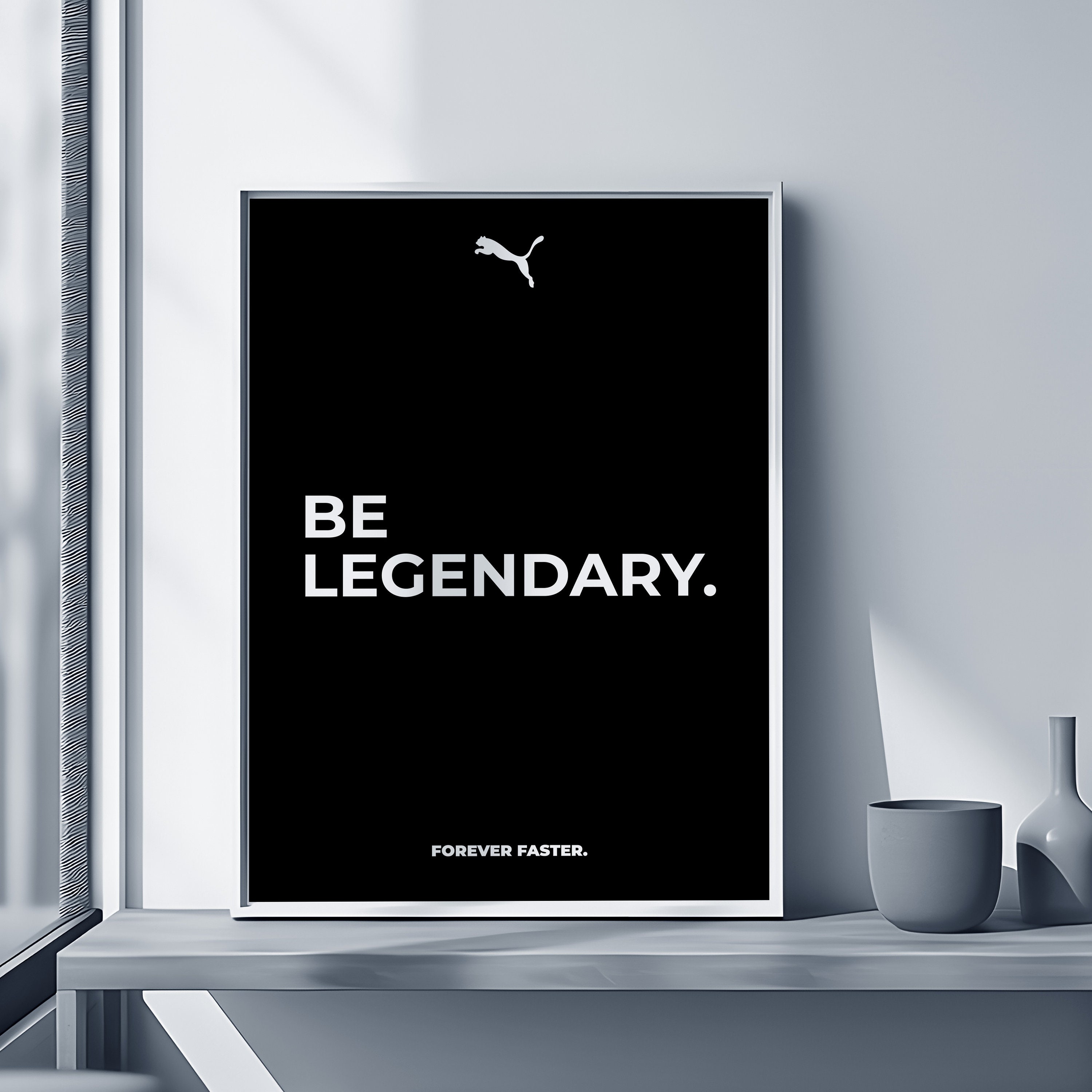 Puma Poster Motivational Quote BLACK DESIGN, Puma Poster, Set of 3 Puma ...