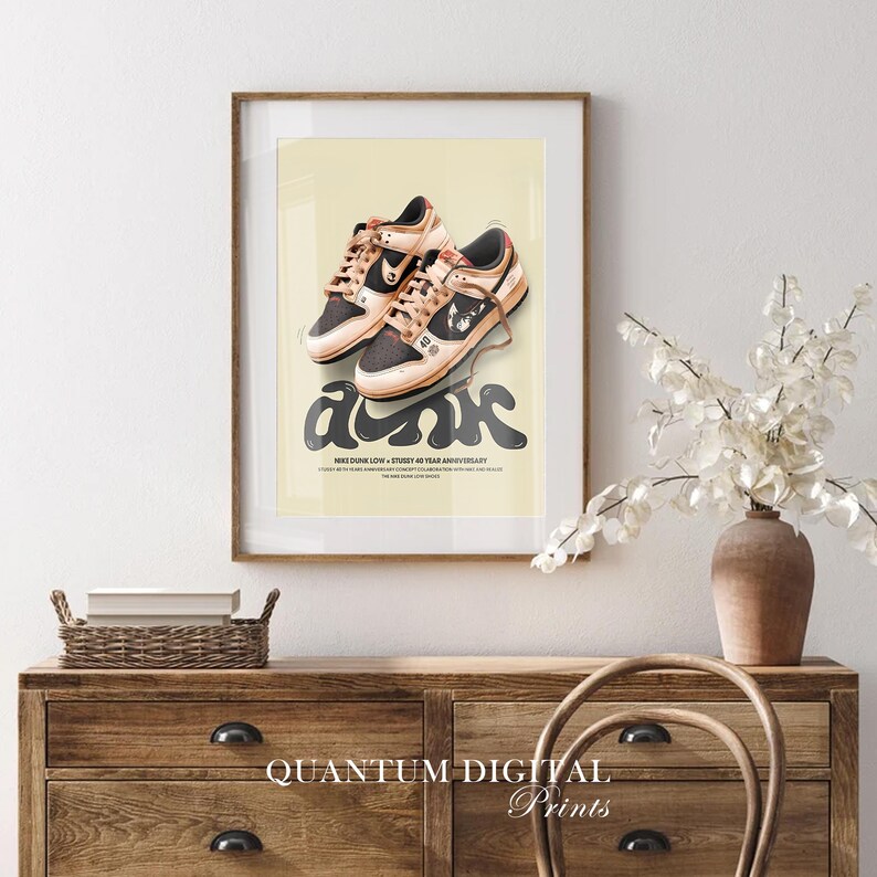 Nike Dunk Shoe Poster Digital Downloadable File for Home and Wall Decor ...