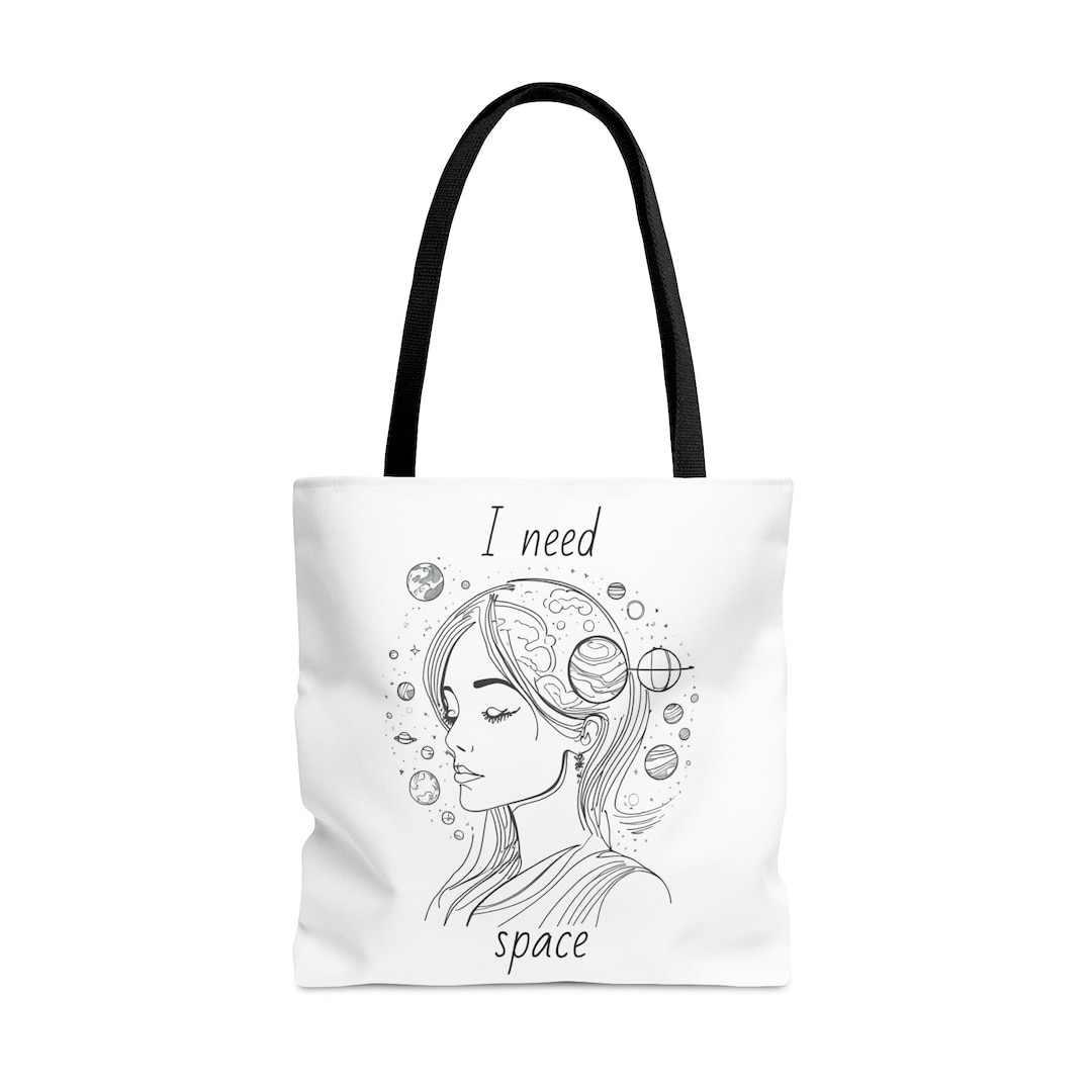 Space Head Tote Bag Planets and Stars Galaxy Universe Tote Polyester ...