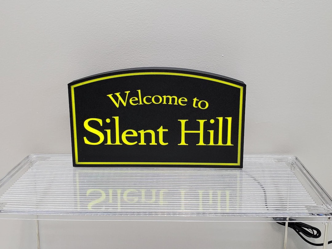 Silent Hill Sign LED Desk Lamp With Power Switch, 3D Print, LED, Logo ...