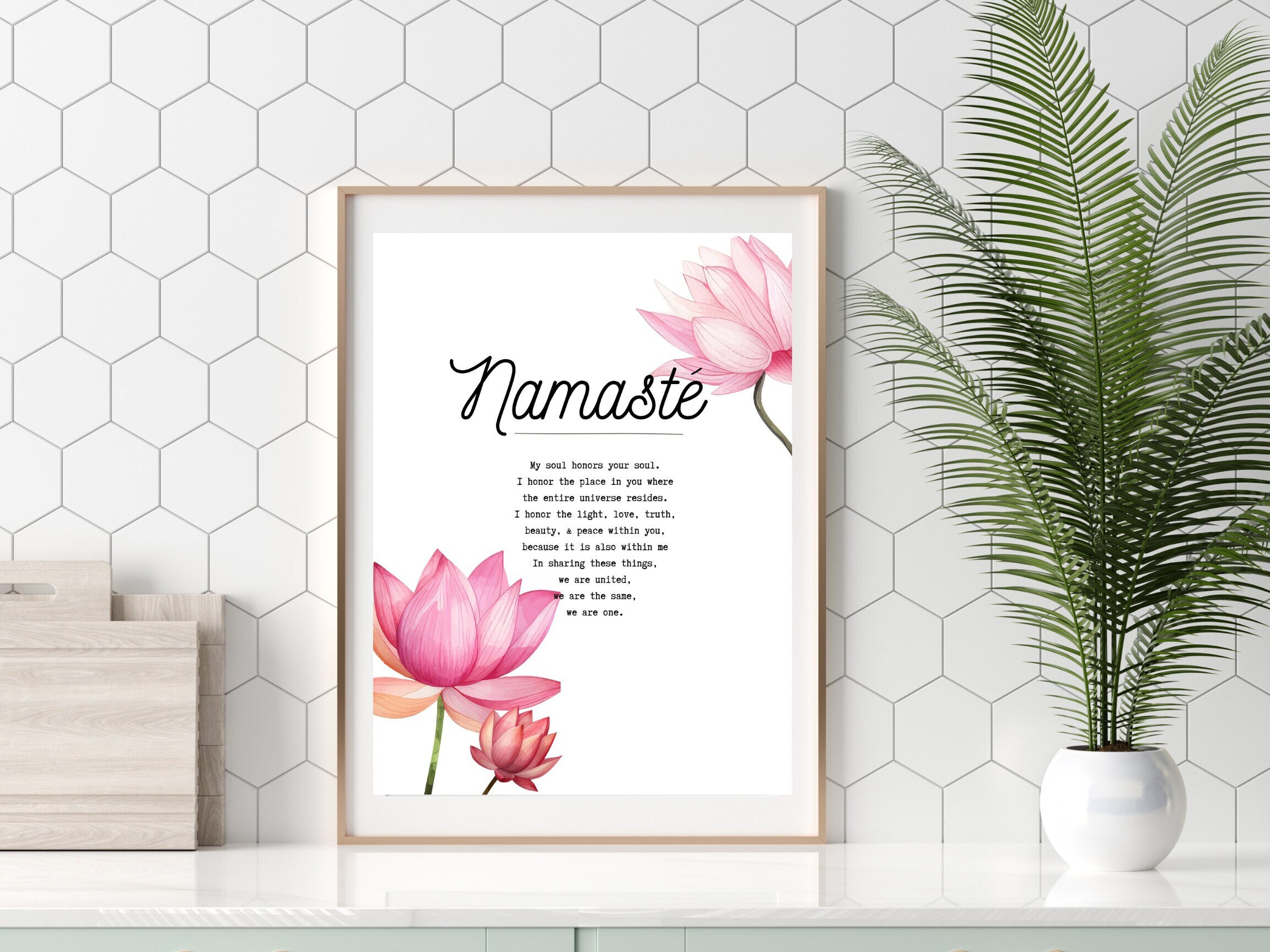 Namaste Definition Indian Wall Art Desi Poster Home Welcome Traditional ...