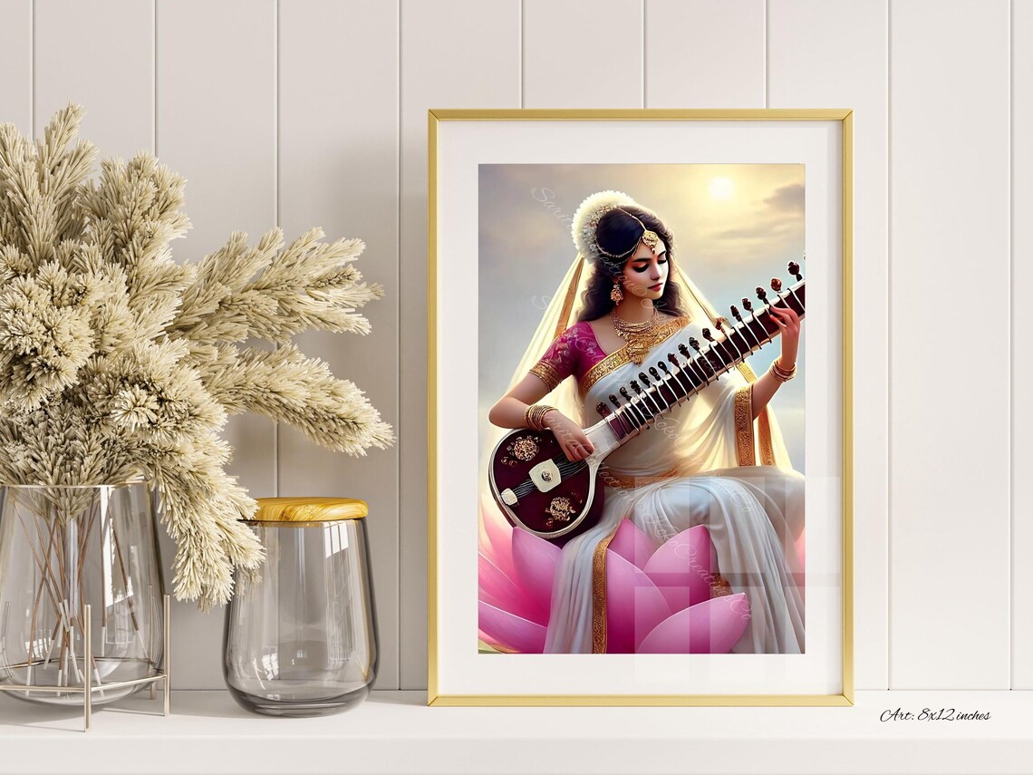 Saraswati, Hindu Deity Knowledge and Music Indian Meditation Diwali ...