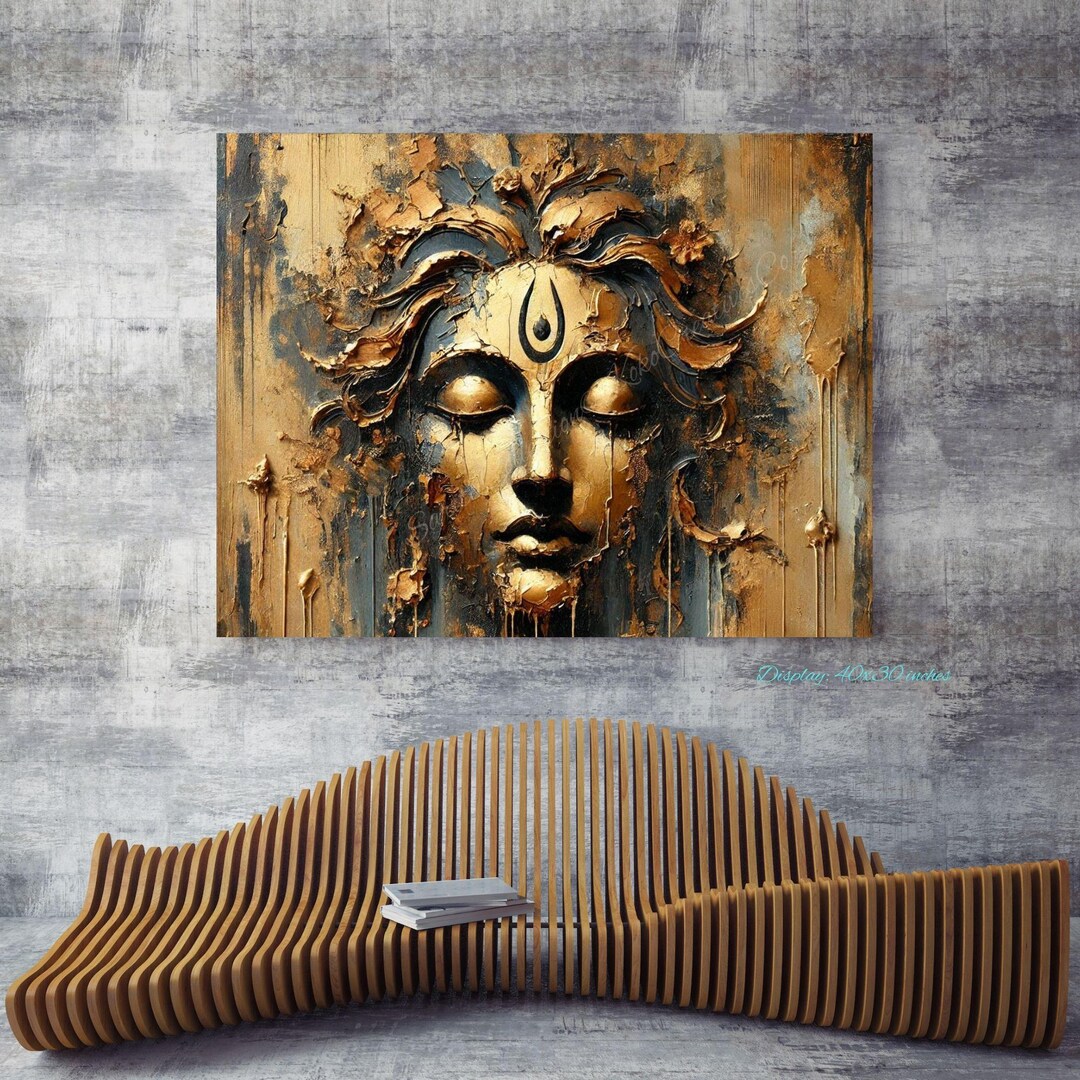 Deity, Lord Shiva Krishna Vishnu Hindu God Wall Art, Modern Abstract ...