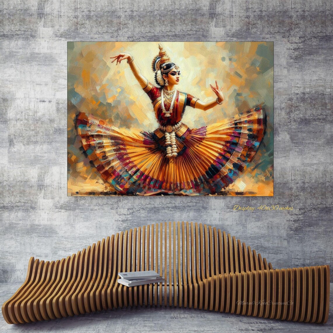 East India Classical Dancer, South Indian Wall Art, Desi Traditional ...