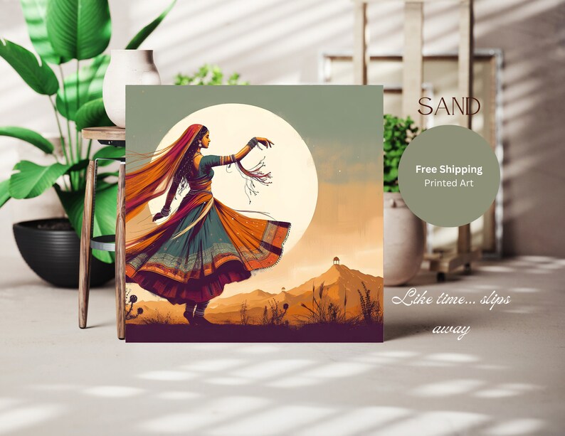 Colorful South Indian Dance Studio Painting Decor, Desi Wall Art ...