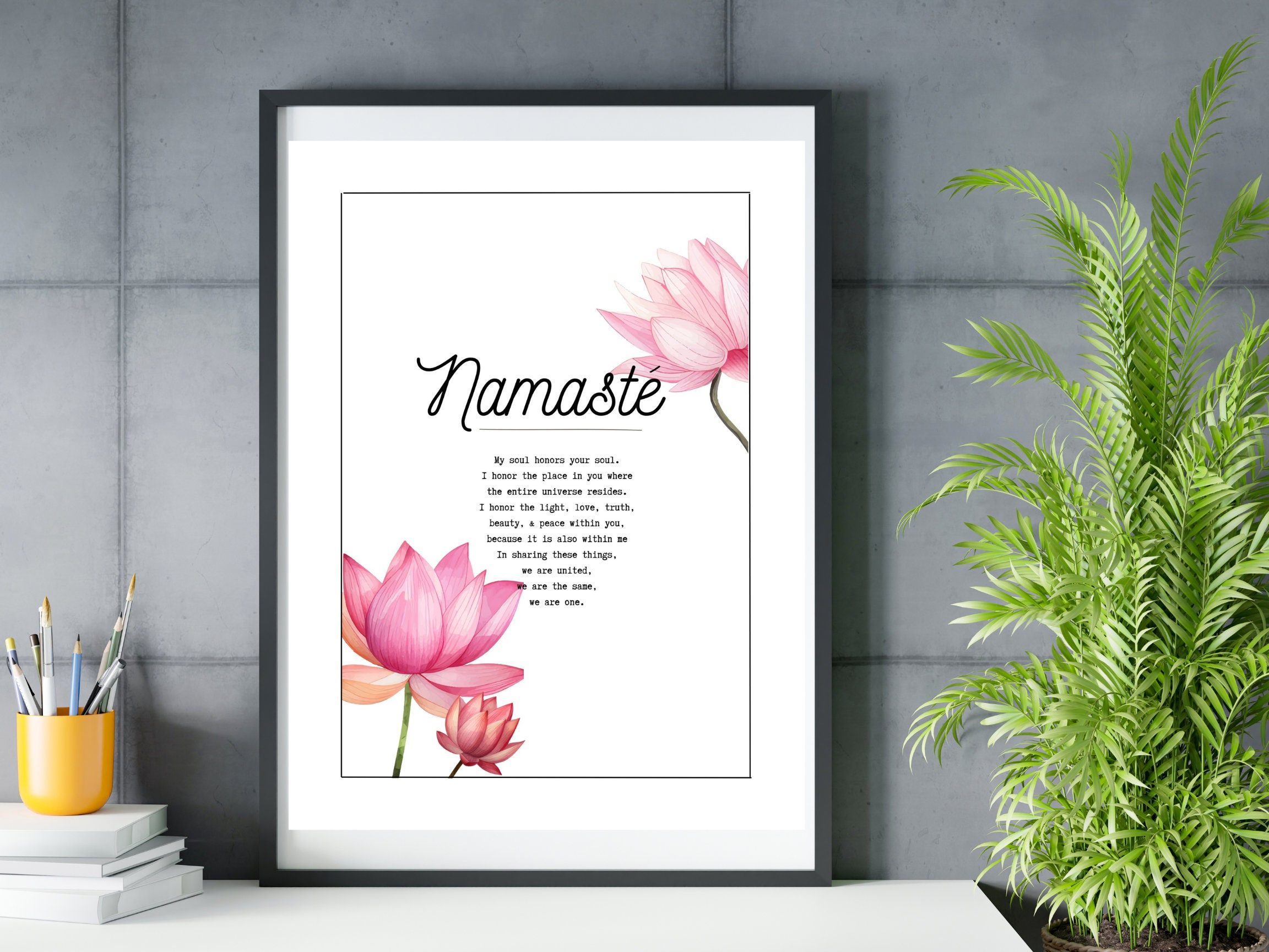 Namaste Definition Indian Wall Art Desi Poster Home Welcome Traditional ...