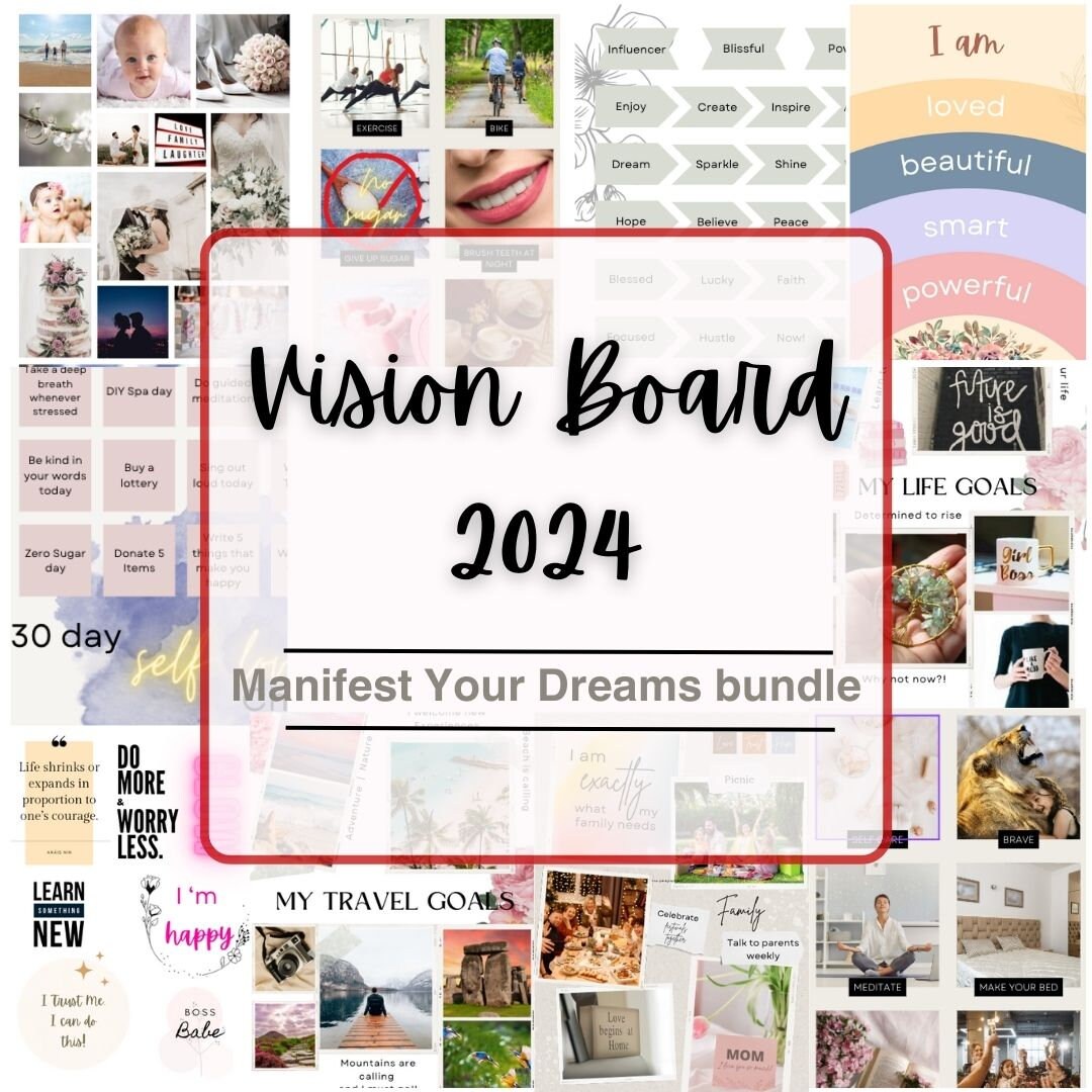 Manifest Your Dreams: Vision Board Kit Create Your Future - Etsy