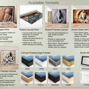 Vishnu, Large Wall Art Canvas, Indian God Vishnu Abstract Oil Art,ready ...