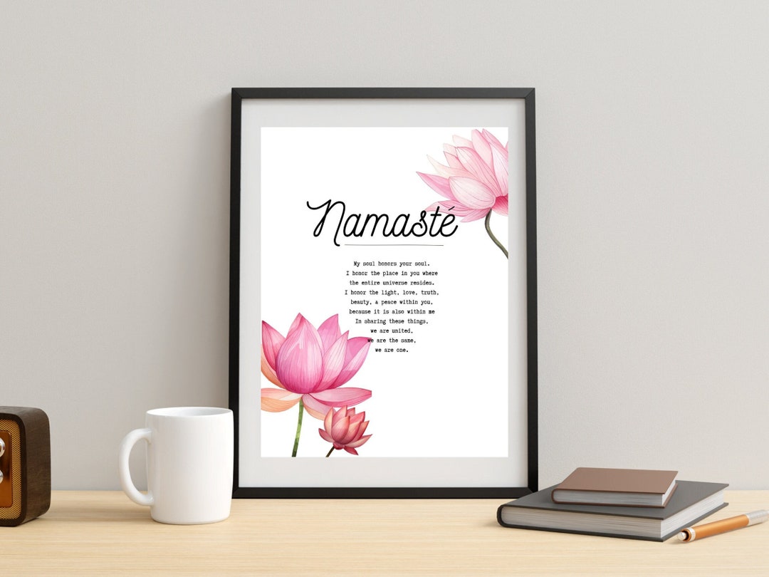 Namaste Definition Indian Wall Art Desi Poster Home Welcome Traditional ...