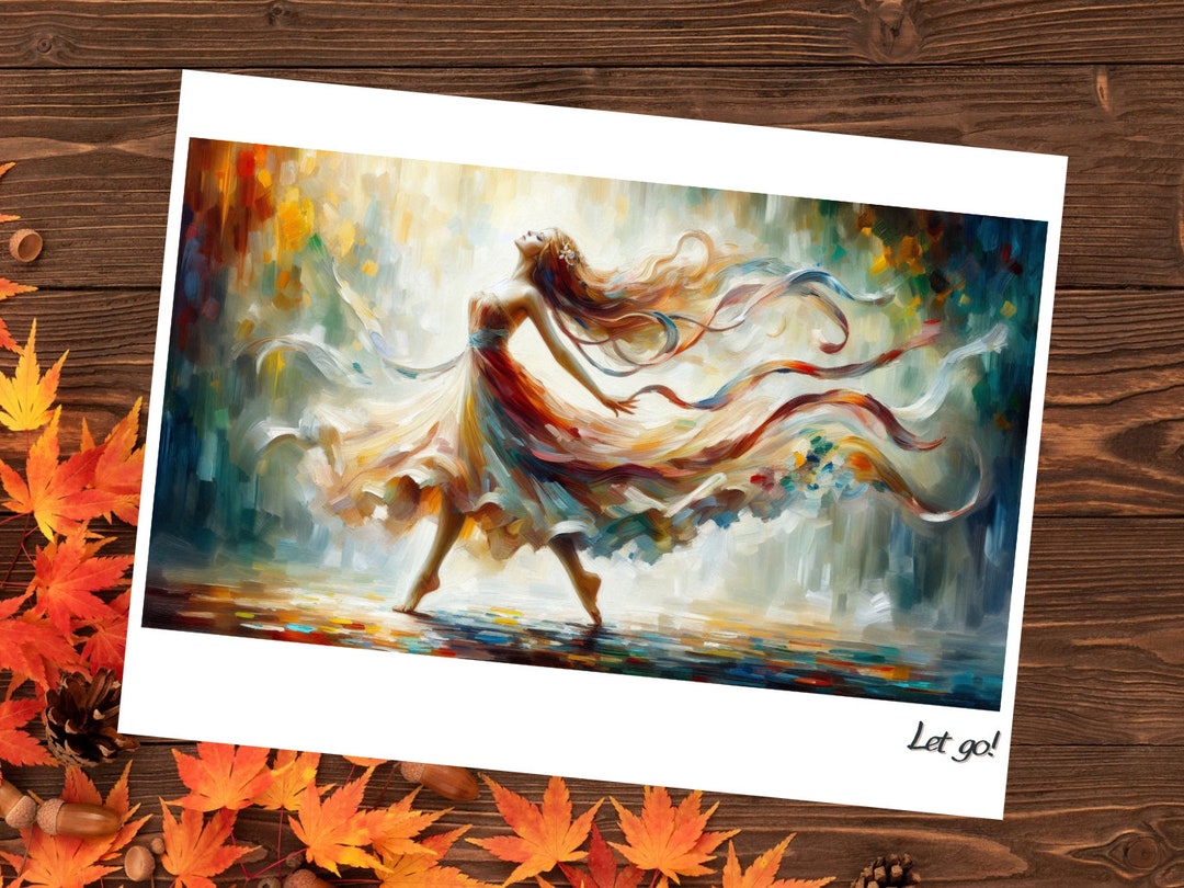 Custom Message Let Go Motivational Courage Inhibitions Move on Digital ...