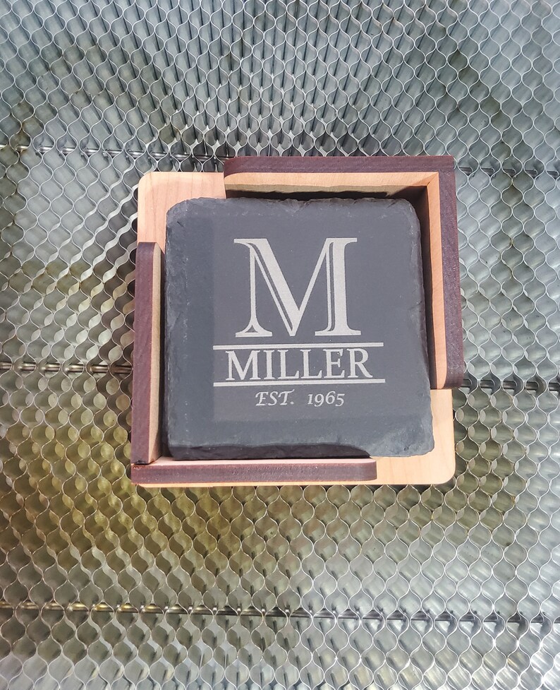 Digital Coaster Caddie Svg File for 4 Inch Slate or Tile Coasters, for ...