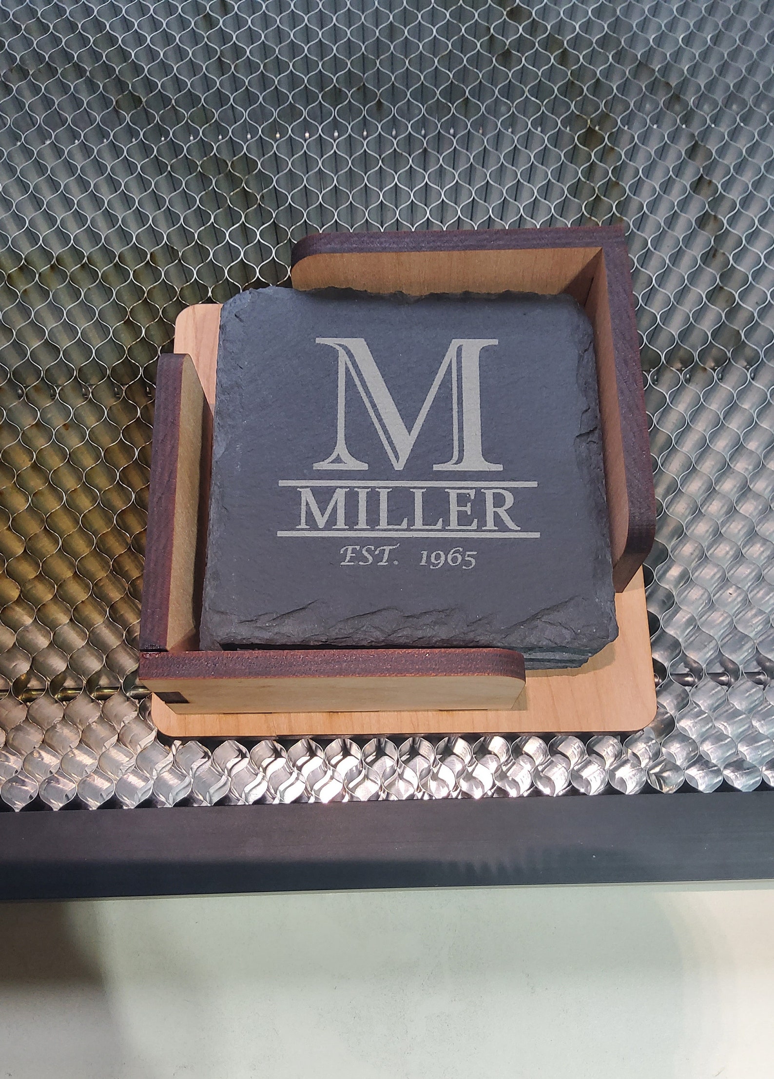 Digital Coaster Caddie Svg File for 4 Inch Slate or Tile Coasters, for ...