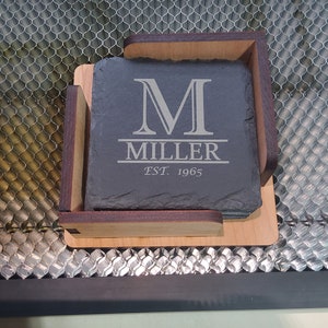 Digital Coaster Caddie Svg File for 4 Inch Slate or Tile Coasters, for ...