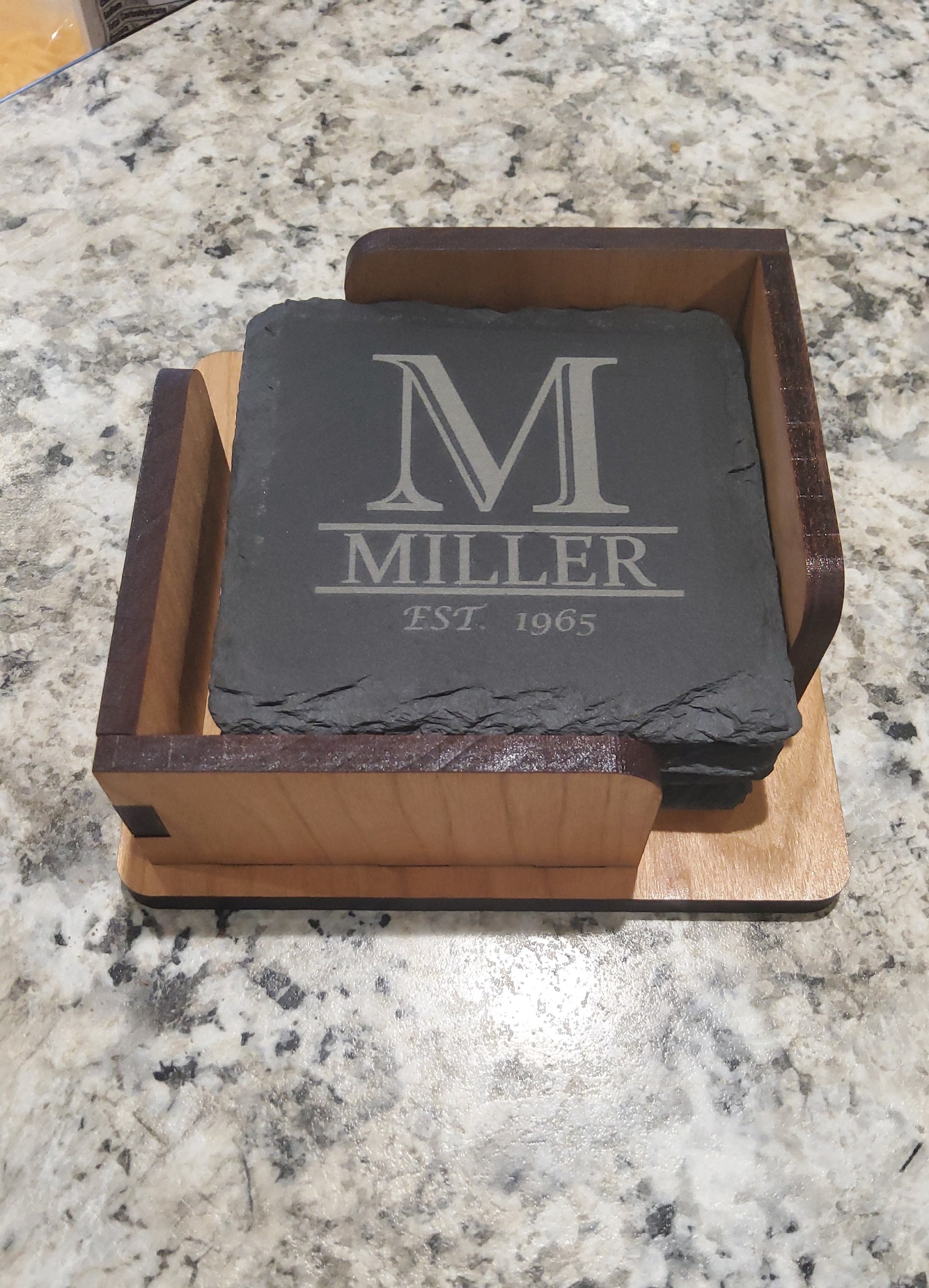 Digital Coaster Caddie Svg File for 4 Inch Slate or Tile Coasters, for ...