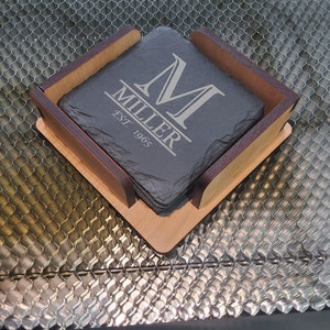 Digital Coaster Caddie Svg File for 4 Inch Slate or Tile Coasters, for ...