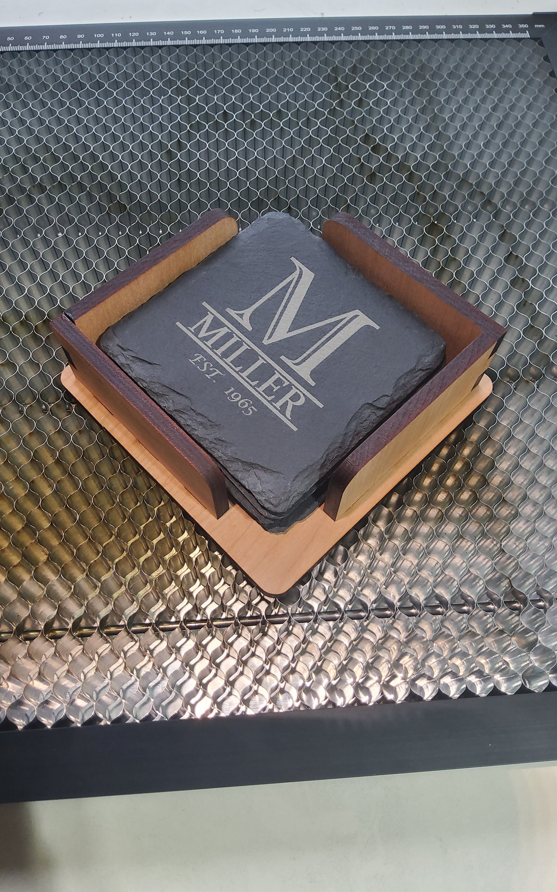 Digital Coaster Caddie Svg File for 4 Inch Slate or Tile Coasters, for ...