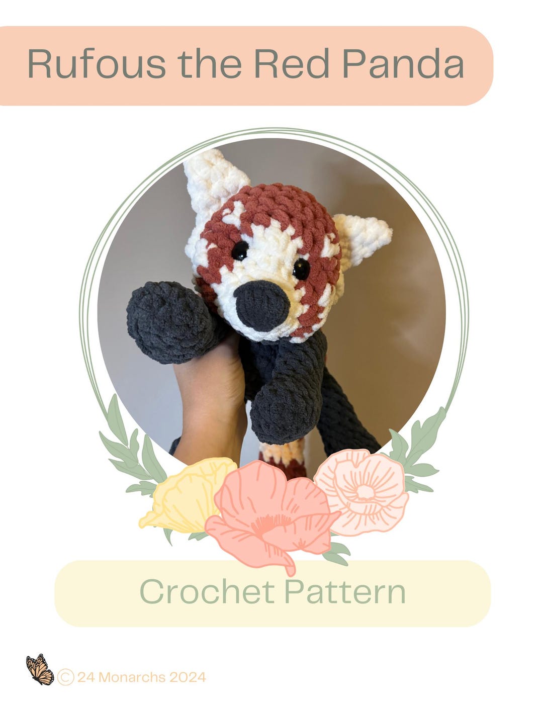 Rufous the Red Panda Crochet Pattern | Digital PFD Crochet Pattern ...