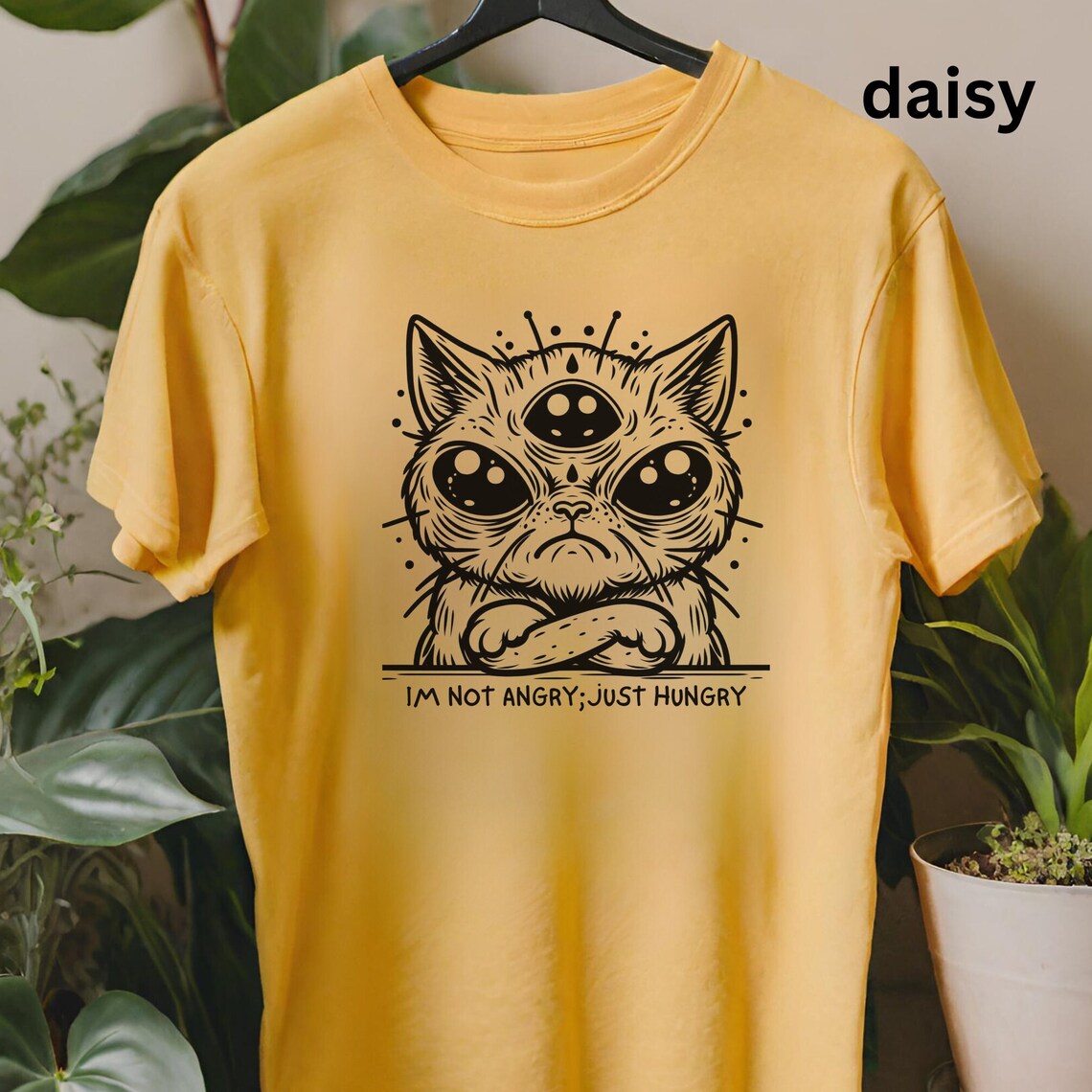 I'm Not Angry, Just Hungry, Alien Cat Shirt,angry Cat Shirt, Anger ...