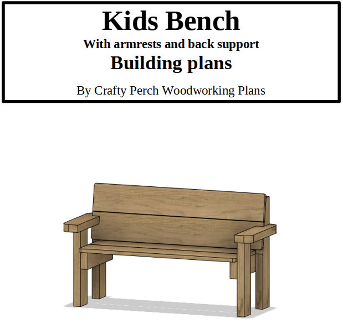 Kids Bench Woodworking Plans, PDF Plans in Imperial Measures. Children ...