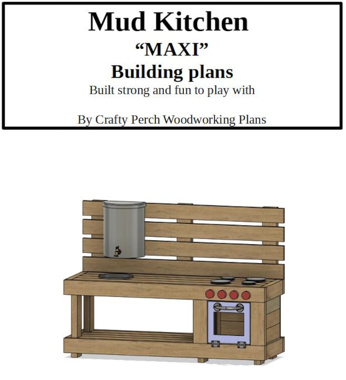 Woodworking Plans for Building Mud Kitchen, PDF Plans for Mud Kitchen ...