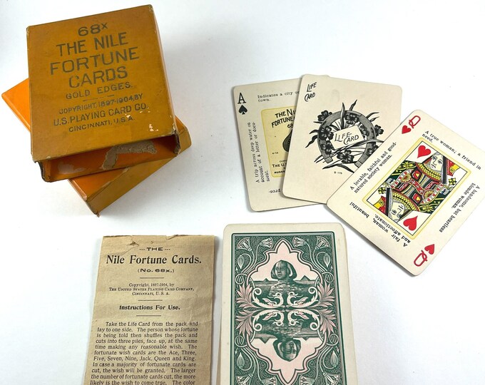 The Nile Fortune Cards 68x- Antique Tarot 1897-1904 - Etsy