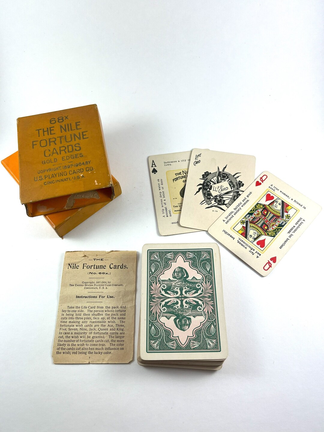 The Nile Fortune Cards 68x- Antique Tarot 1897-1904 - Etsy
