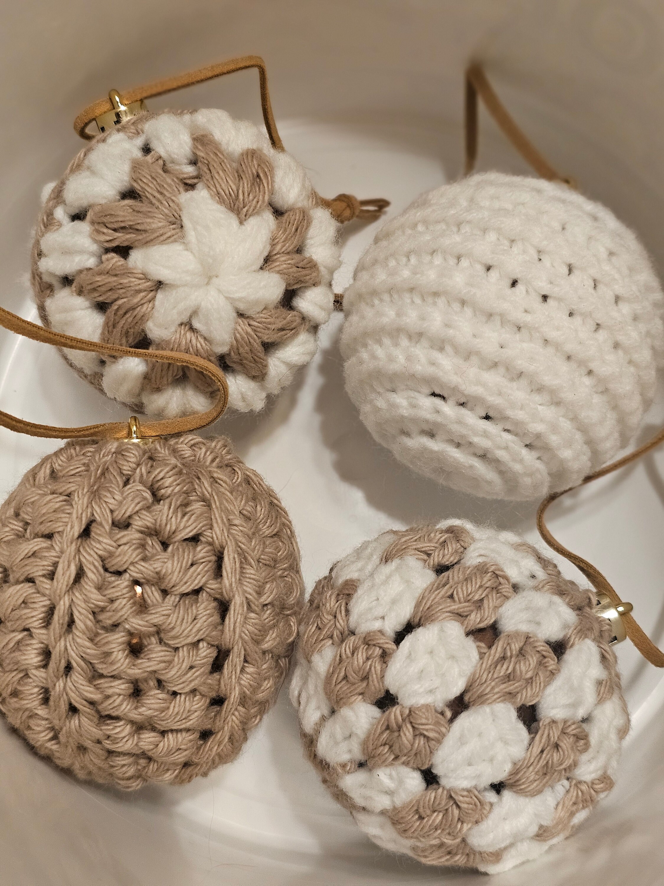 Neutral Rustic Christmas Baubles - Etsy
