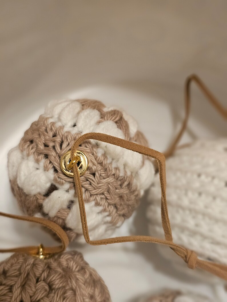 Neutral Rustic Christmas Baubles - Etsy