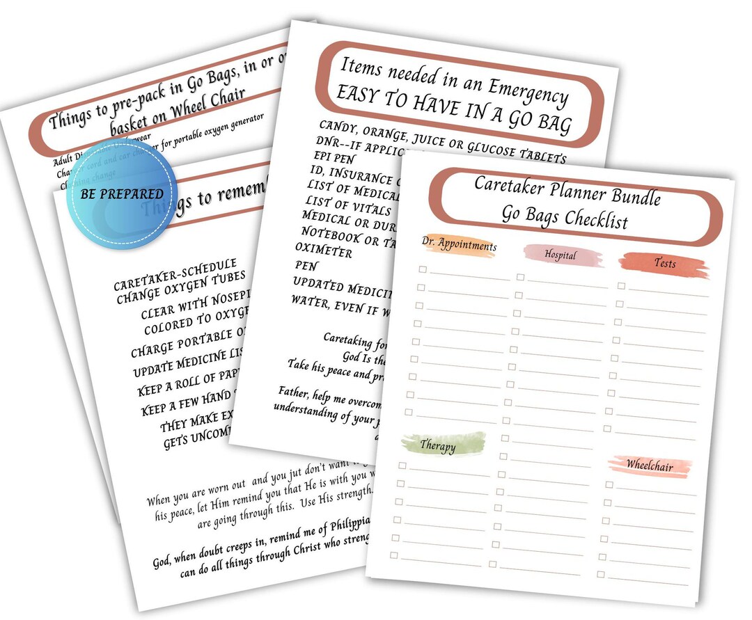 Christian Caregiver's Planner & Checklist: Faith-focused Tools for ...