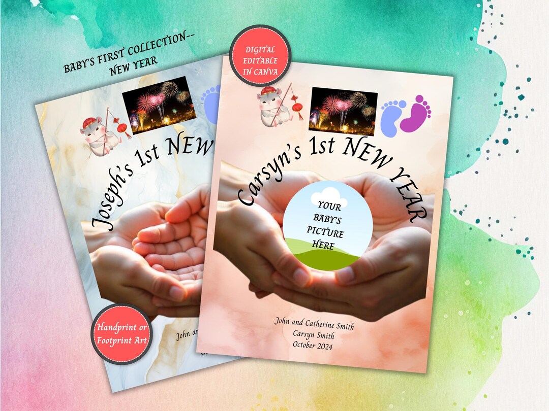 Baby's First New Year Memory Book Collection, Handprint and Footprint ...