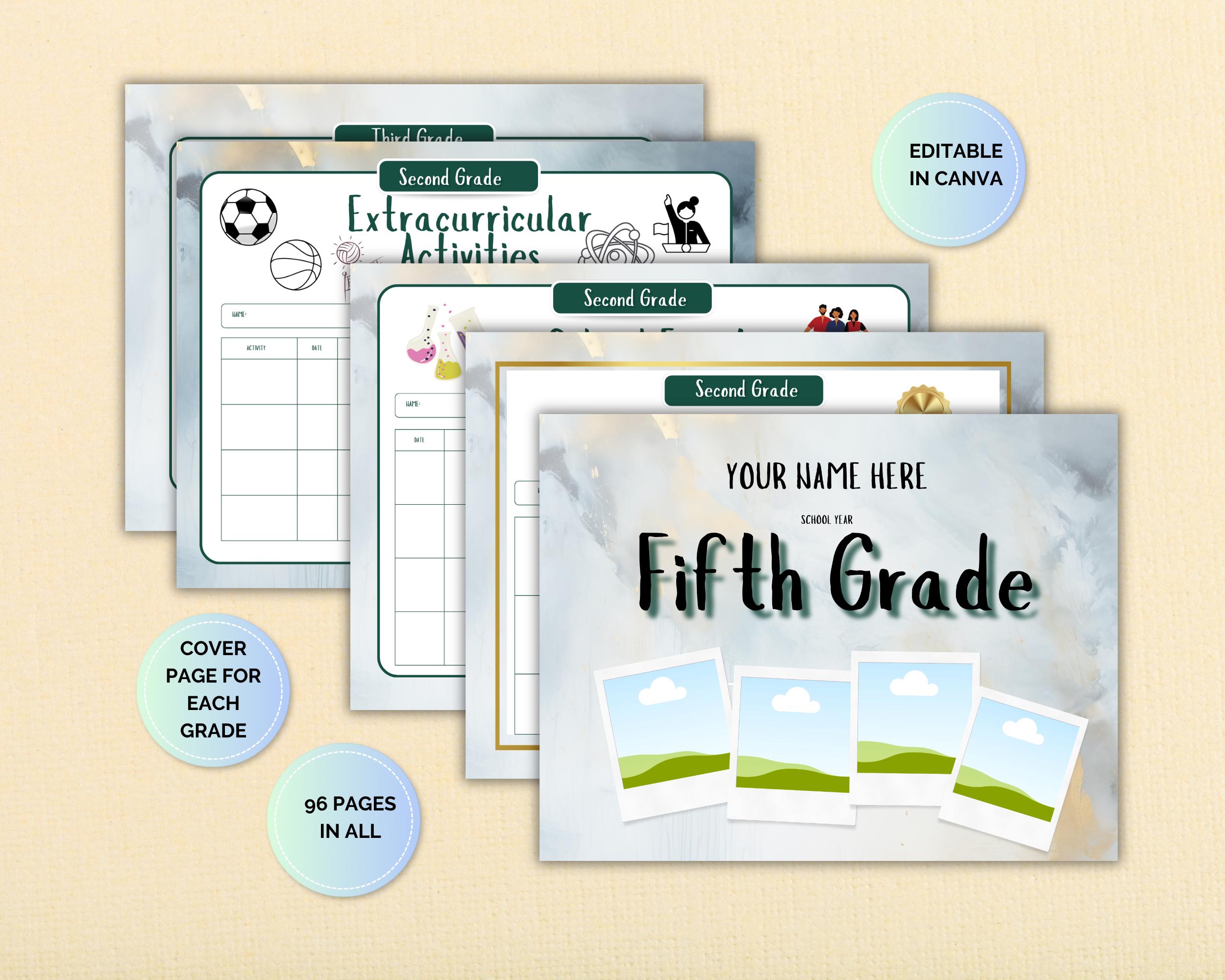 Ultimate School Memory Box Kit for Boys K-12: 6 Pages of Highlights for ...