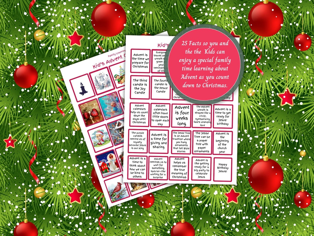 Educational Advent Calendar – Family Fun Facts (digital Download) - Etsy