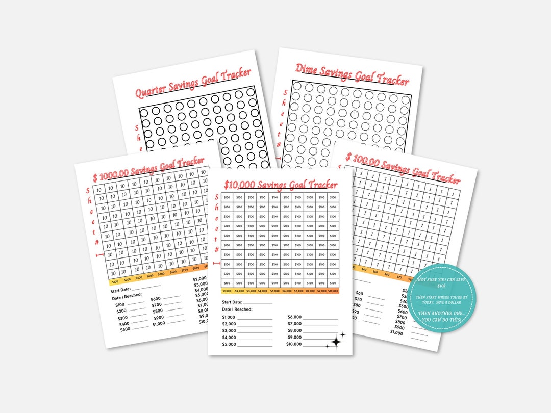 Savings Challenge for the Family, Financial Growth Savings Checklist ...