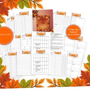 Thanksgiving Planner and Organizer Guide: Printable for Stress-free ...