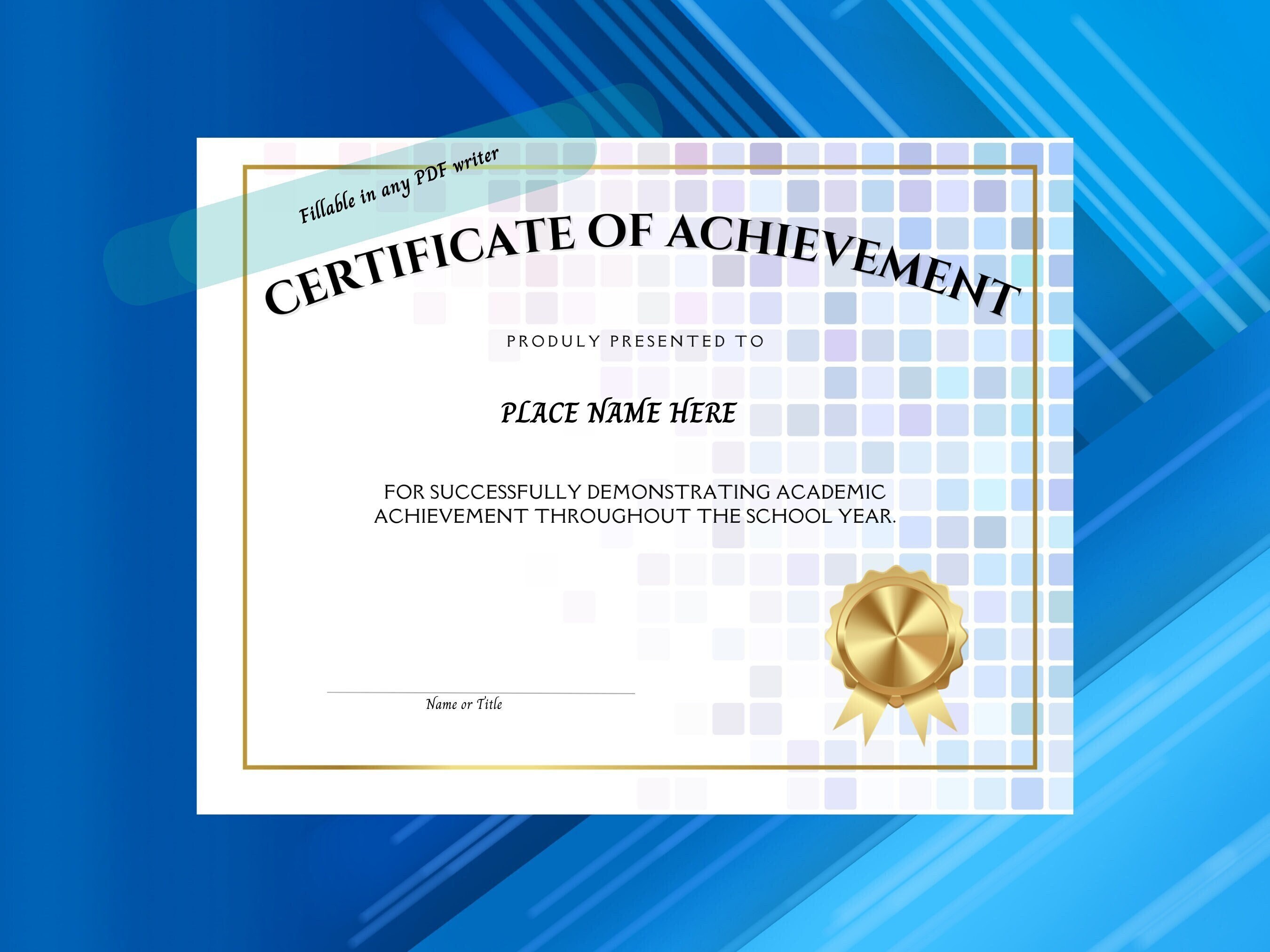 Achievement Certificates Editable Bundle - Educational, Personal and ...