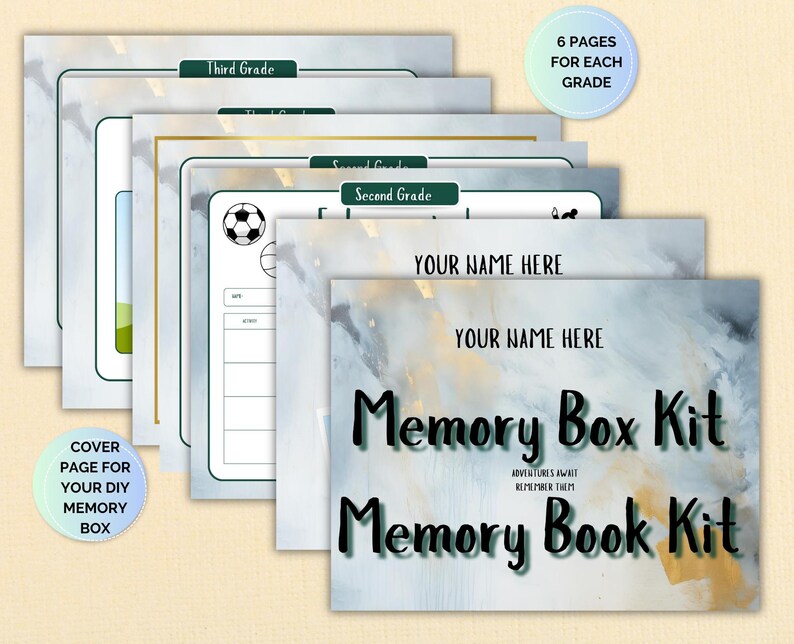 Ultimate School Memory Box Kit for Boys K-12: 6 Pages of Highlights for ...